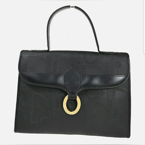 Dior | Bags | Christian Dior Logo Trotteur Pattern Hand Bag Pv | Poshmark
